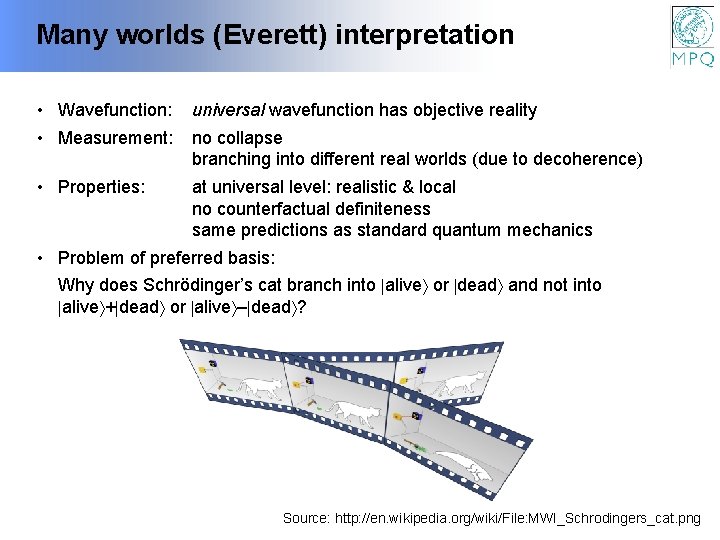 The Measurement Problem Johannes Kofler Quantum Foundations Seminar