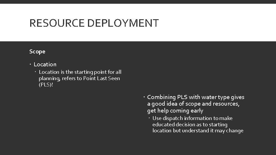 WATER RESCUE OBJECTIVES Some Legal Stuff IC Considerations