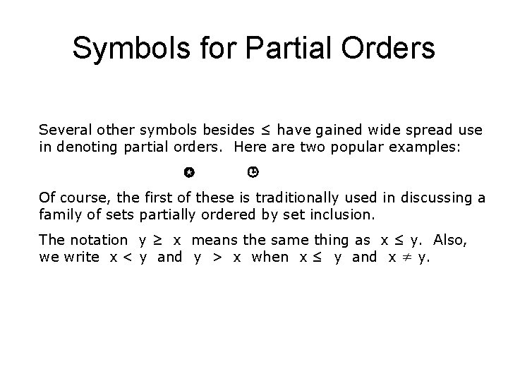 Partially Ordered Sets Basic Concepts E M Badr