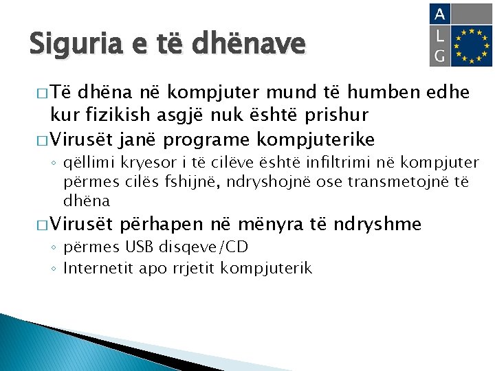 Mbrojtja dhe siguria e t dhnave TIK 11