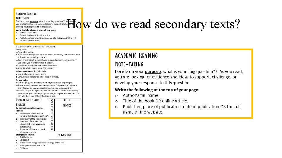 Reading Writing Masterclass 2 How do we read