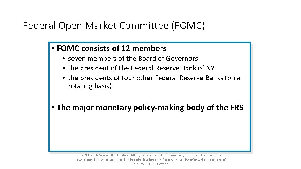 Chapter Four The Federal Reserve System and Monetary