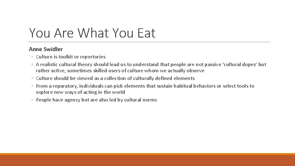 Food and Culture ERIK CHEVRIER SEPTEMBER 16 T
