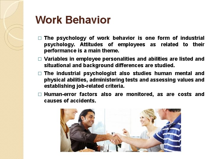 Industrial Psychology Presented By Clinical Psychologist Sadaf Sajjad