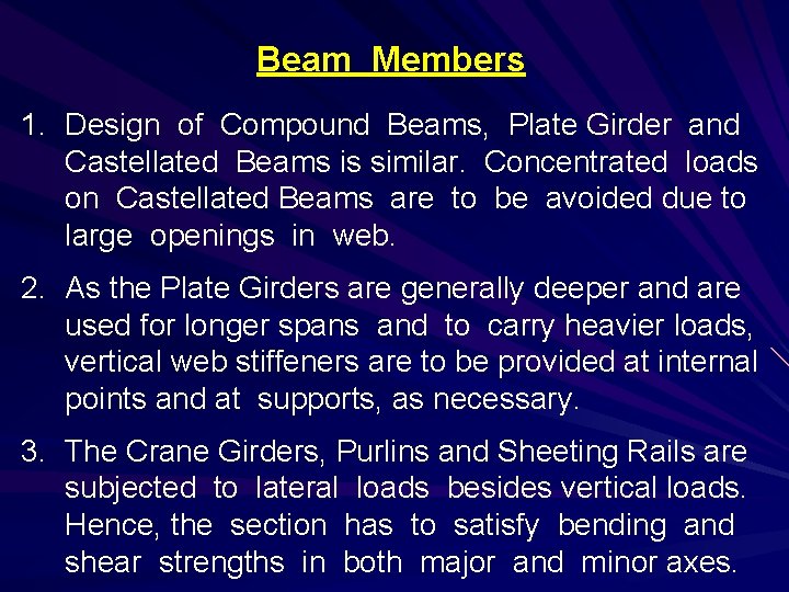 Design of Structural Steel Elements by Limitstate method