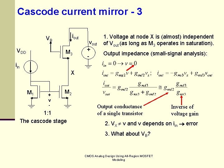 CMOS Analog Design Using AllRegion MOSFET Modeling Chapter