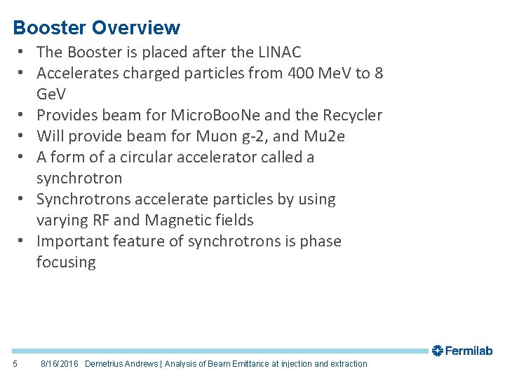 Analysis of Beam Emittance for the Booster at