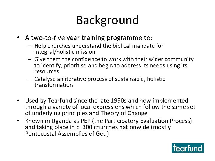 The Impact of Church and Community Mobilisation Uganda