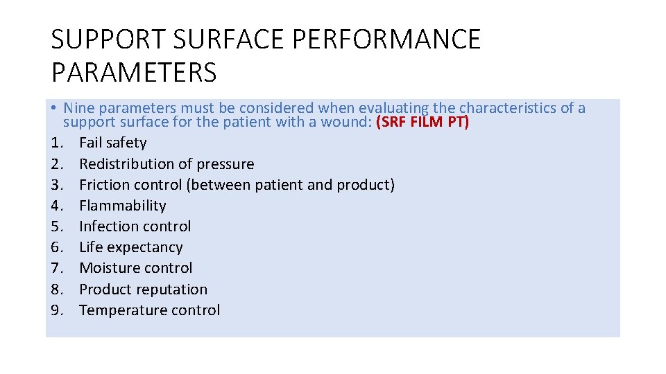 PRESSURE REDISTRIBUTION SEATING POSITIONING AND SUPPORT SURFACES FAIZA
