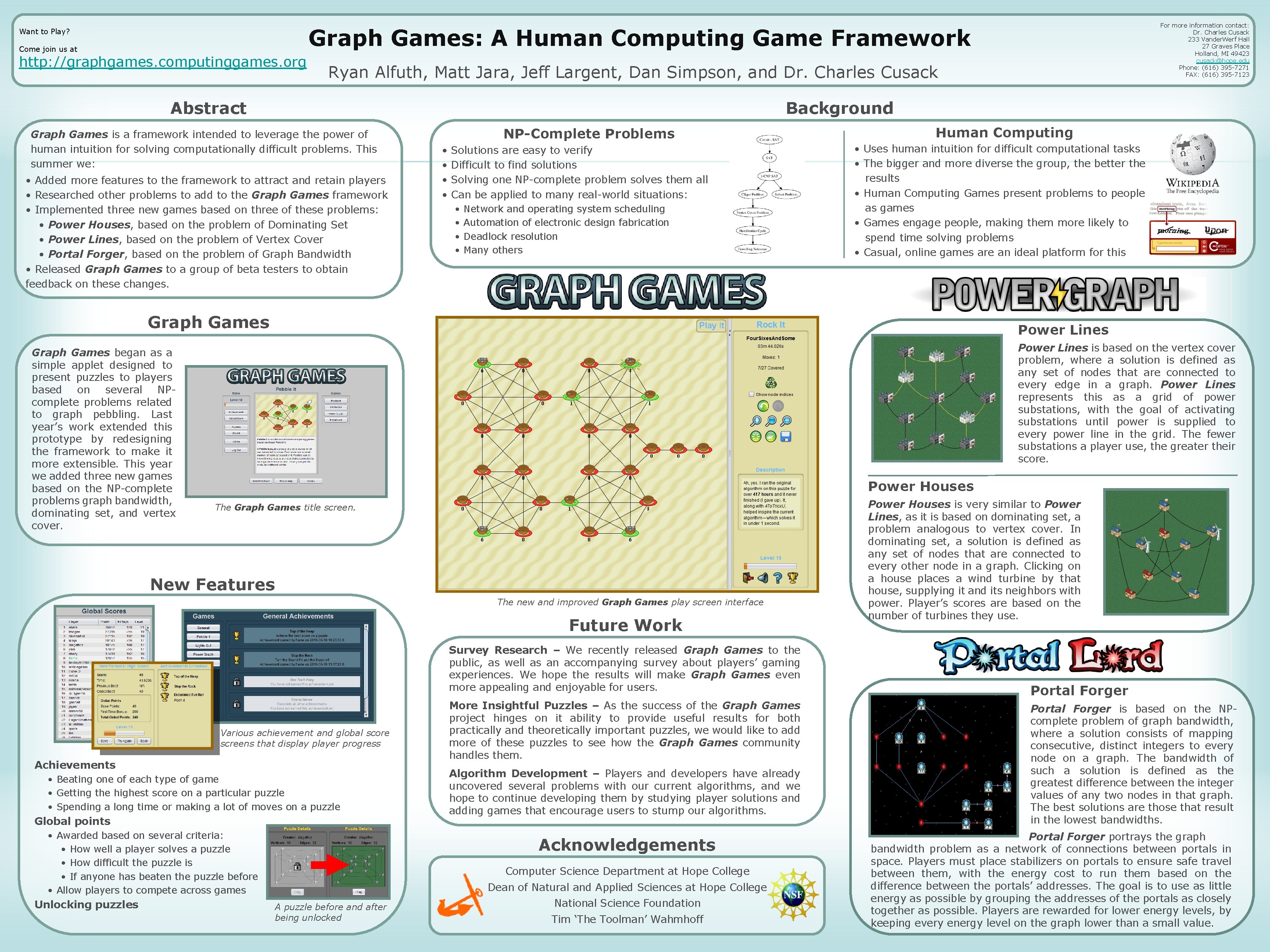 Graph Games A Human Computing Game Framework Want