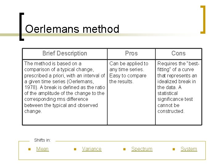 Methods of Regime Shift Detection Sergei Rodionov University