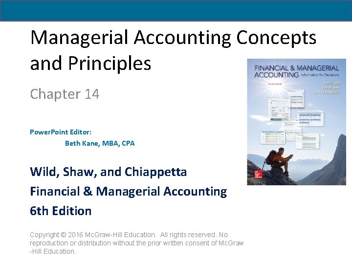 Managerial Accounting Concepts and Principles Chapter 14 Power