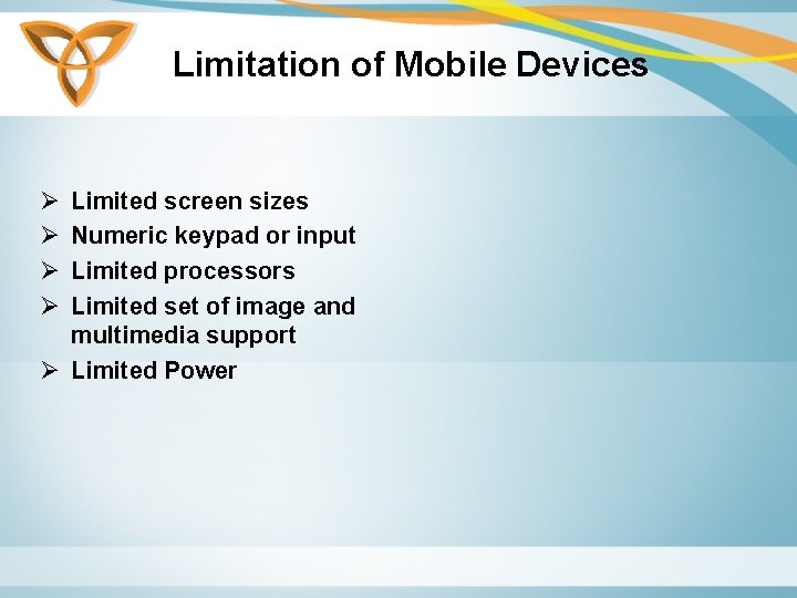 Mobile Web Applications Outline of the Course Mobile