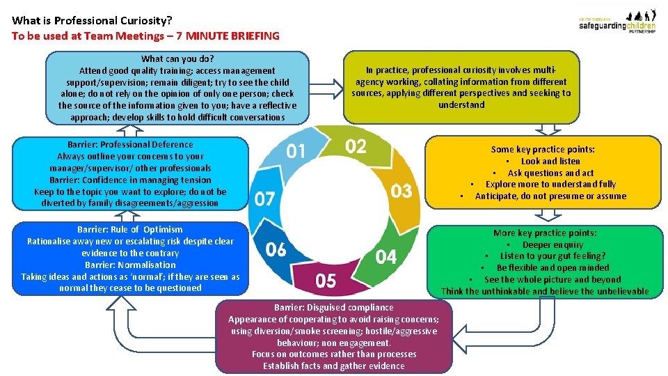 What is Professional Curiosity To be used at