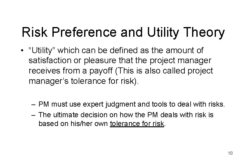 Advanced Project Management Project Risk Management Ghazala Amin