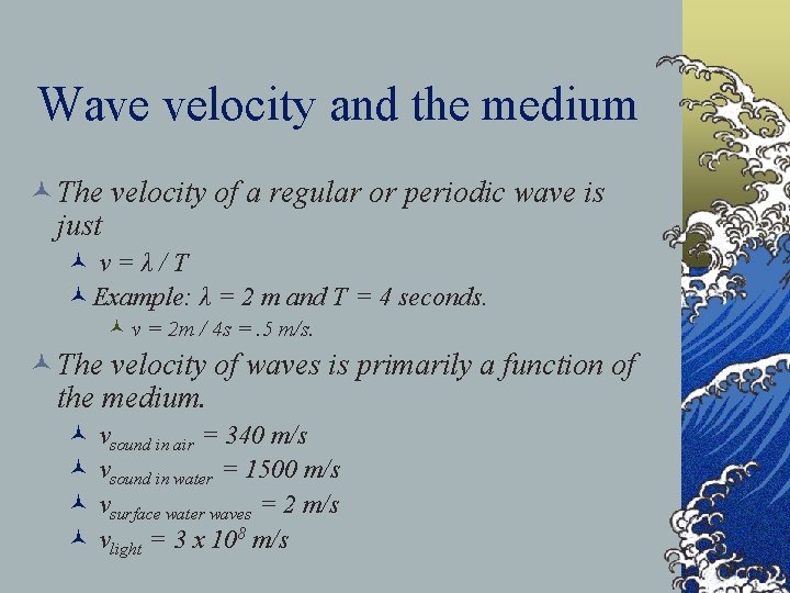 Waves Sending energy at different wavelengths Outline Waves
