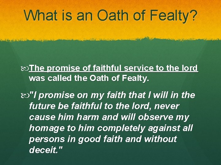 Feudalism in Medieval Time Discuss with your neighbor