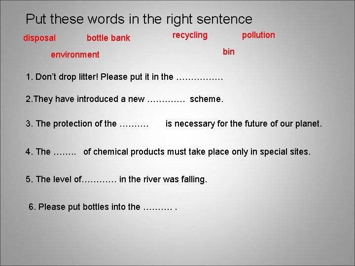 The world around us especially the natural world