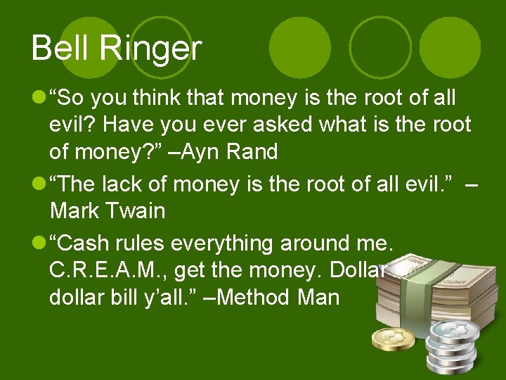 Before we get started l The units in