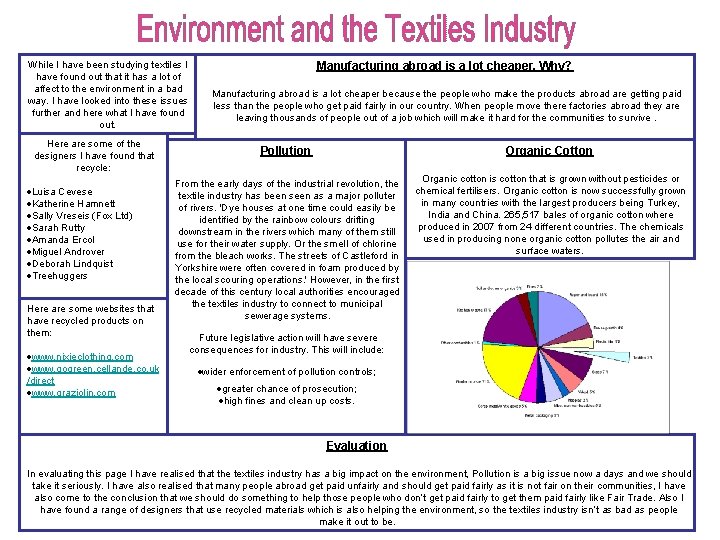 Aimee White AQA Textiles GCSE 2009 2010 Candidate