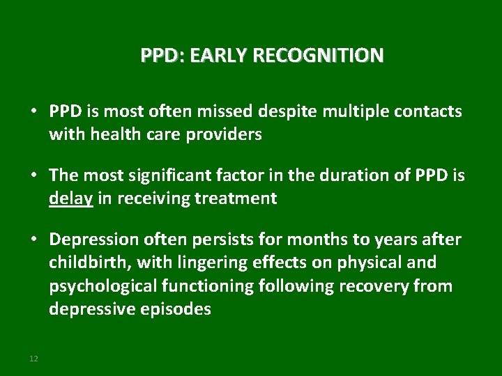 Sponsored by the POSTPARTUM DEPRESSION PROJECT MAINE ASSOCIATION