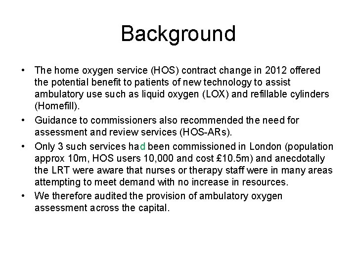 Ambulatory Oxygen Matters in London Cassie Lee Lynn