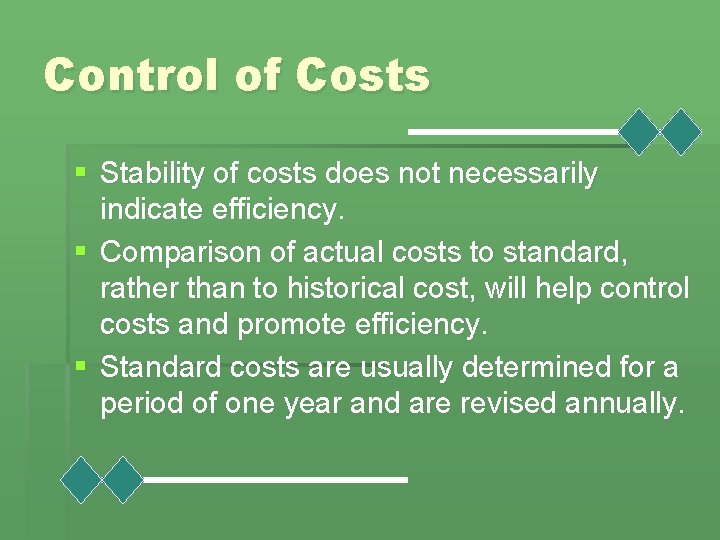 Chapter 8 Standard Cost Accounting Materials Labor and