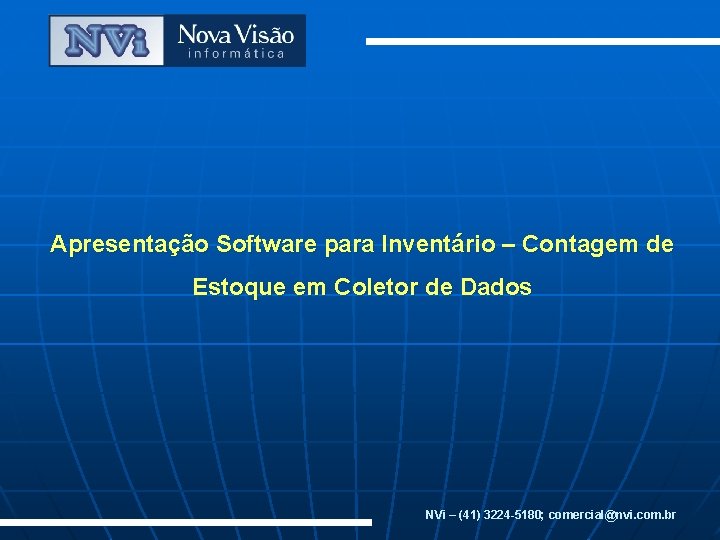 Apresentao Software para Inventrio Contagem de Estoque em