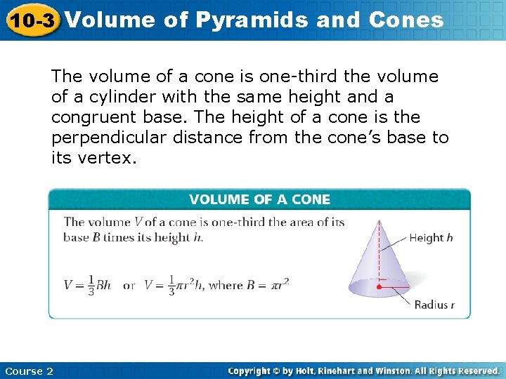 10 3 Volume of Pyramids Cones Warm Up