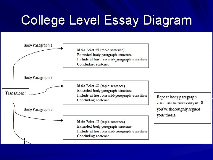 AP LANG ESSAY BASICS College Level Essay Diagram
