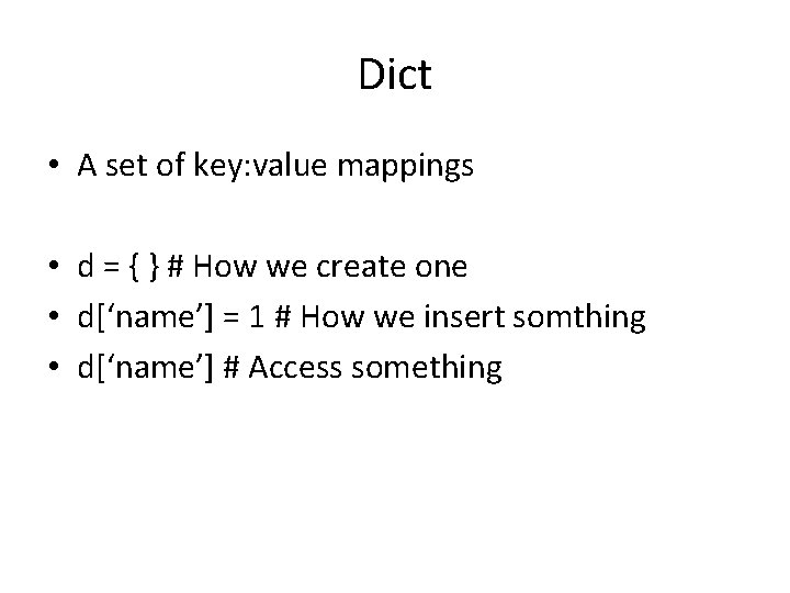 CS 1110 Nate Brunelle Today Dictionaries Questions Collections