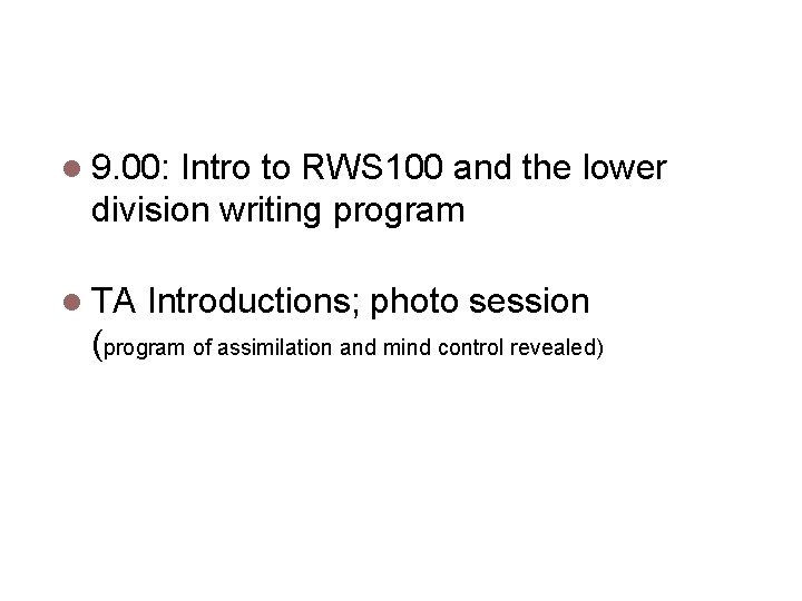 Session 1 Welcome 9 00 Intro to RWS