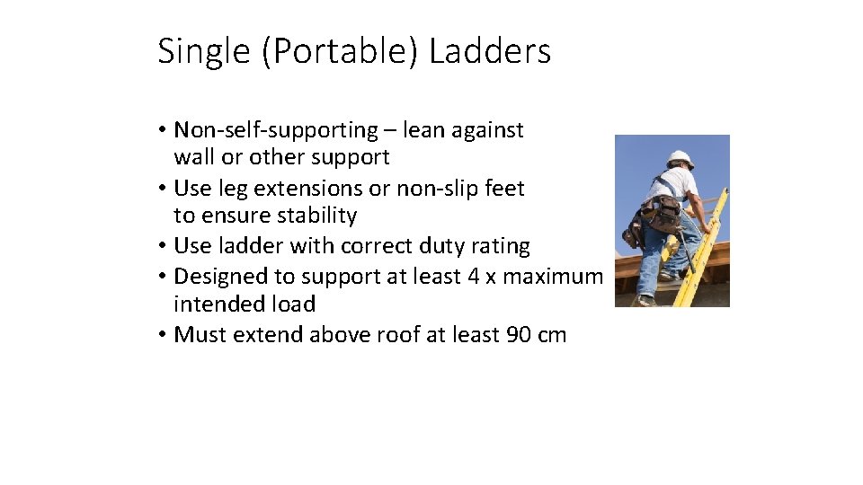 Ladder Safety COURSE Rhodes University Introduction to Ladder