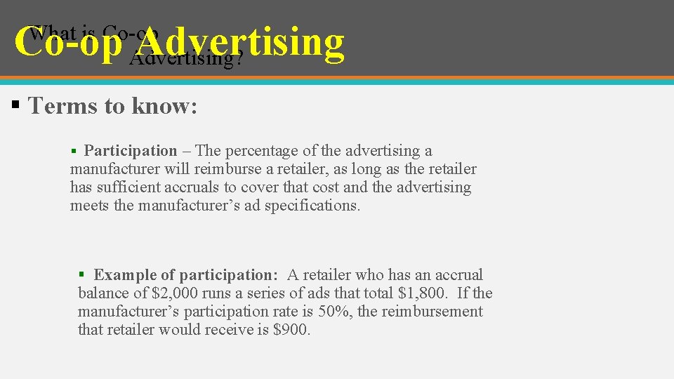 Coop Advertising Presented by J W Owens A