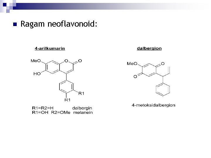 FLAVONOID n n Biogenesis berasal dari kombinasi antara