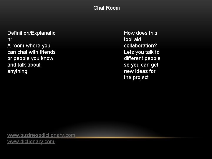 DIGITAL COLLABORATION BY YOUR NAME CLASS PERIOD DUE