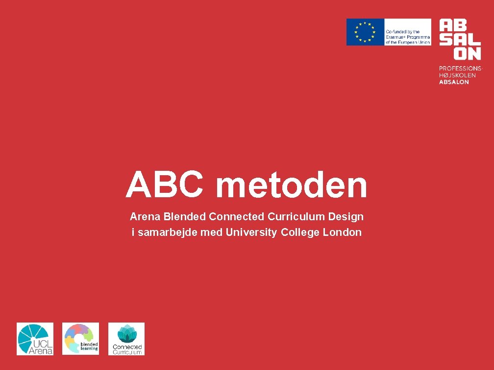 ABC metoden Arena Blended Connected Curriculum Design i
