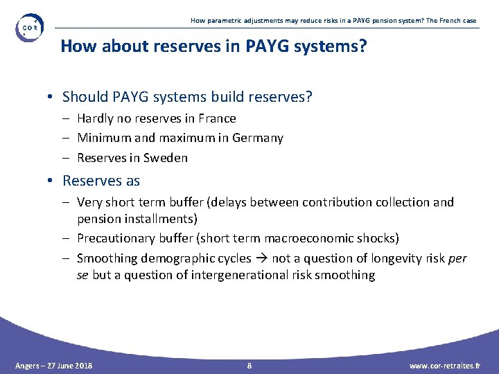 How parametric adjustments may reduce risks in a