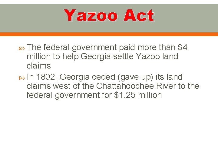Unit 6 Growth and Expansion Land Policies Land