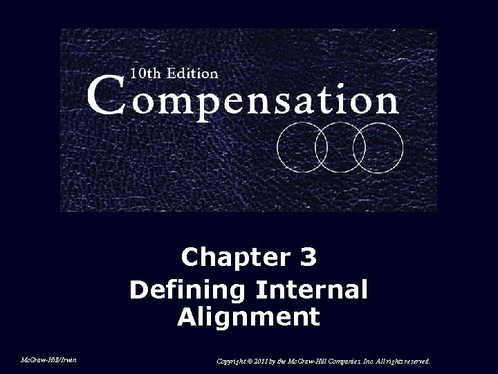 Chapter 3 Defining Internal Alignment Mc GrawHillIrwin Copyright