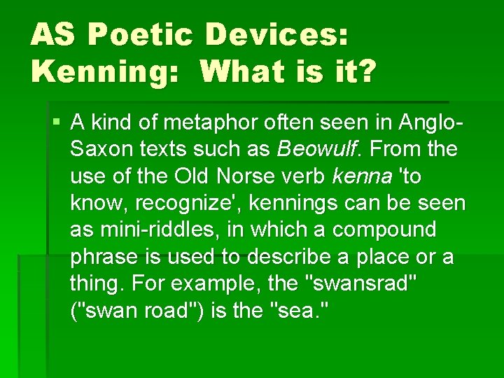 AngloSaxon Poetry The Beauty of the Language Types