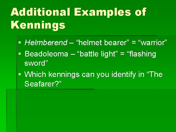 AngloSaxon Poetry The Beauty of the Language Types