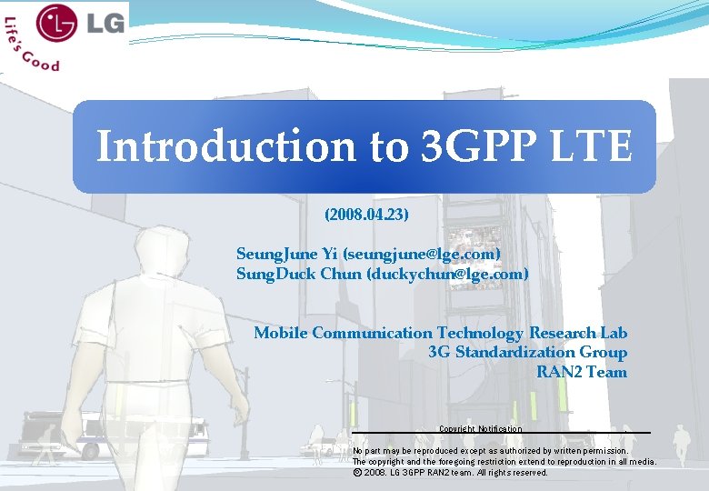 Introduction to 3 GPP LTE 2008 04 23