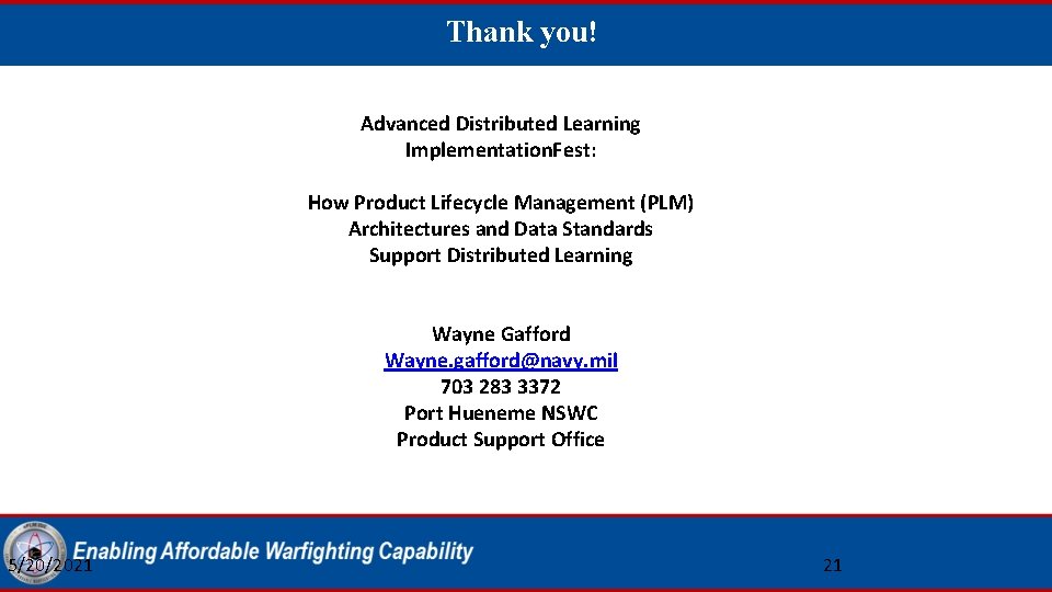 Advanced Distributed Learning Implementation Fest How Product Lifecycle
