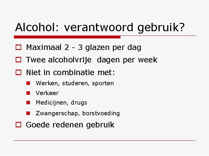 EERSTE HULP BIJ DRUGS Jan Broers Docent E