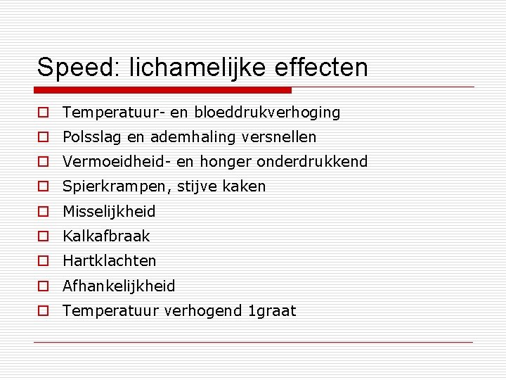 EERSTE HULP BIJ DRUGS Jan Broers Docent E