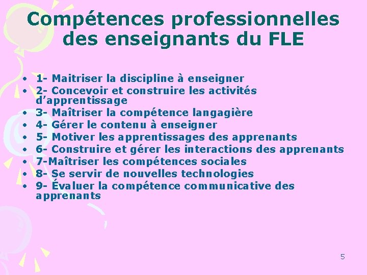 Les competences professionnelles des enseignants du fle 1