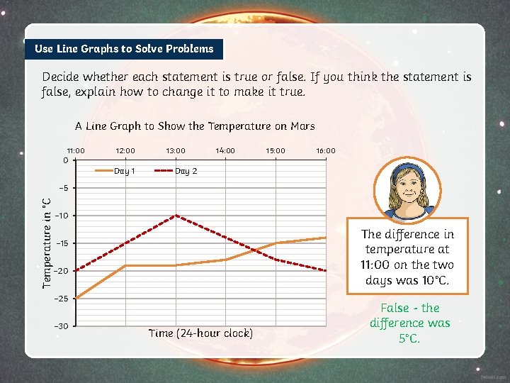 Use Line Graphs to Solve Problems Here is