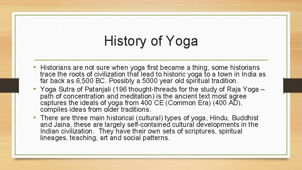 Introduction to Yoga Christina Adair RYT 200 What