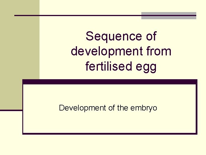 Human Embryo Development Extended Study Learning Objectives n